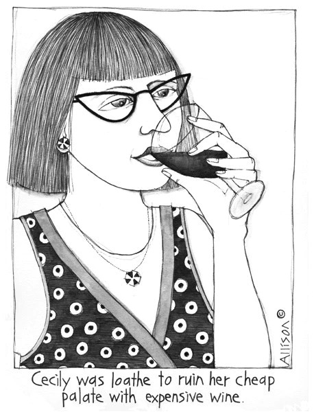Cheap Wine Palate Cecily Card